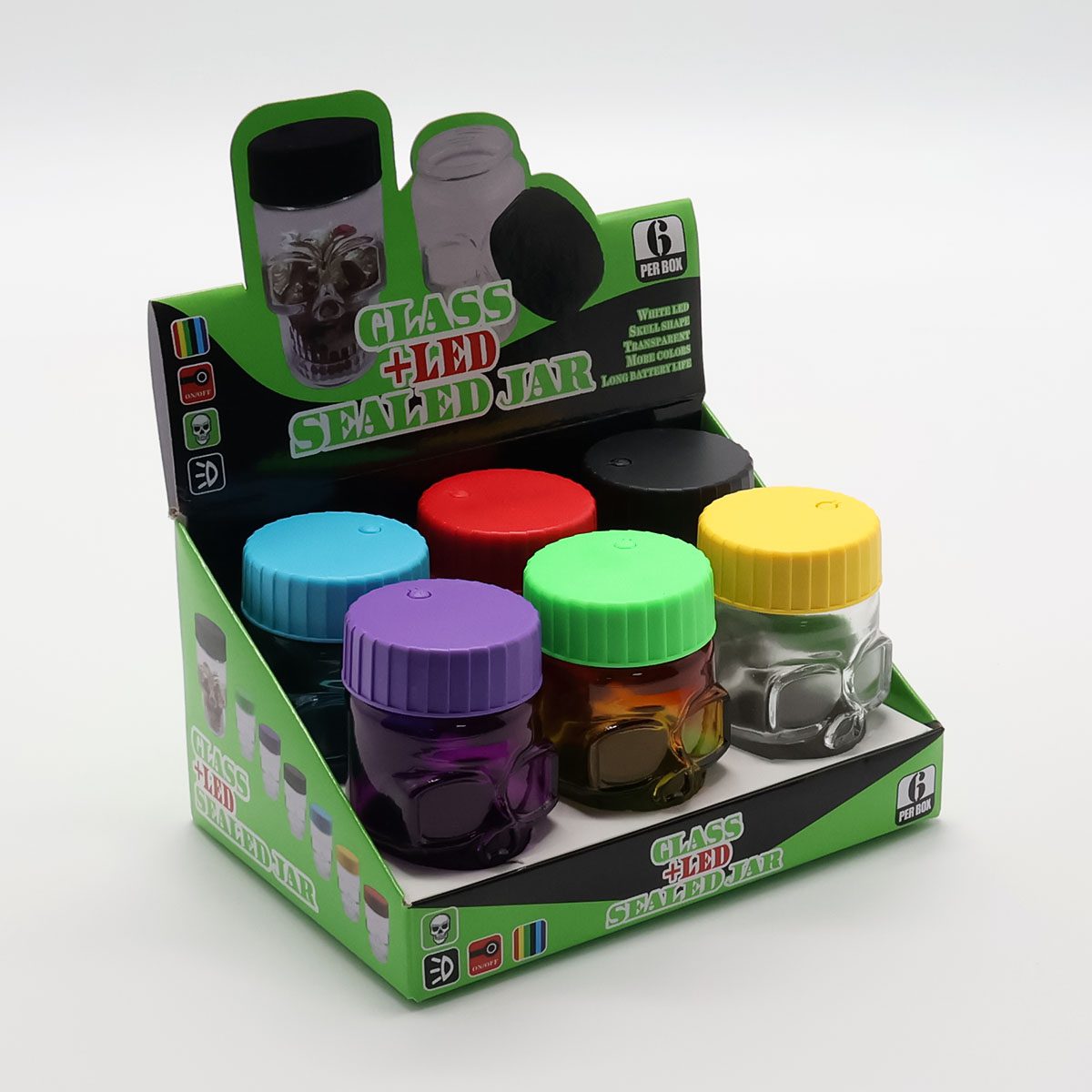 LED Glass Jar with Wooden Lid – containers for smoking food ...